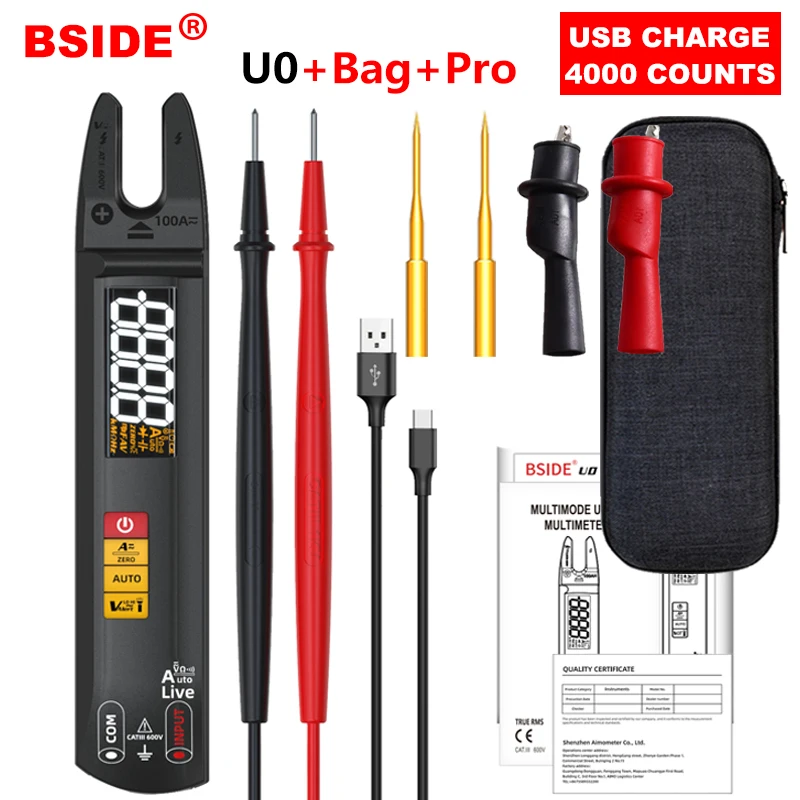 BSIDE-U0-Smart-Digital-Clamp-Meter-High-Precision-DC-AC-Current-Tester ...