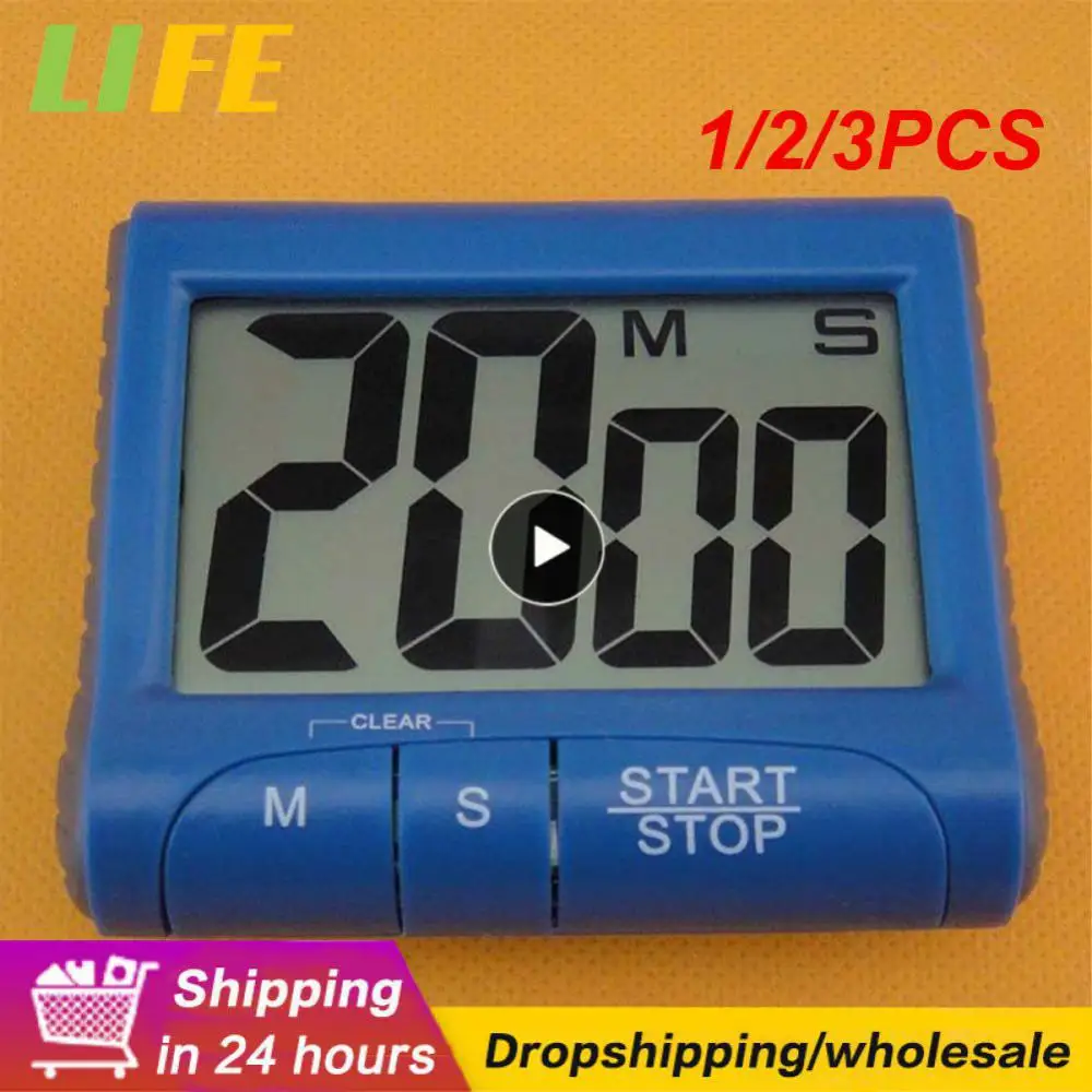1-2-3PCS-Portable-Digital-Countdown-Timer-Clock-Large-LCD-Screen-Alarm ...