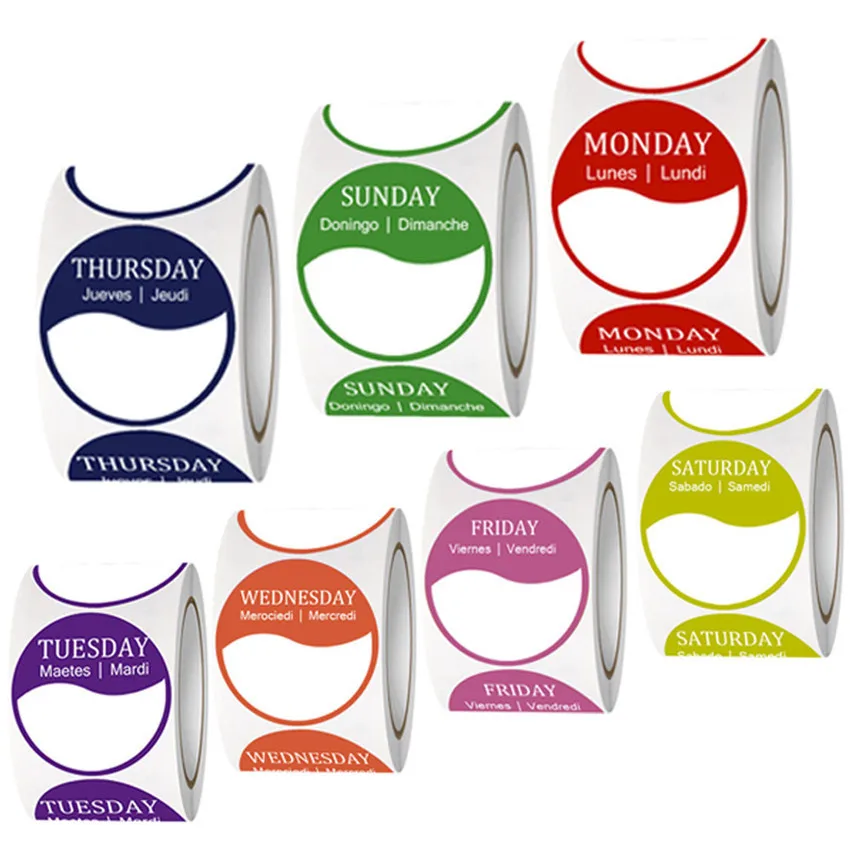 Week-Date-Sticker-Color-Coded-Dot-Sticker-Labels-For-Food-Time ...