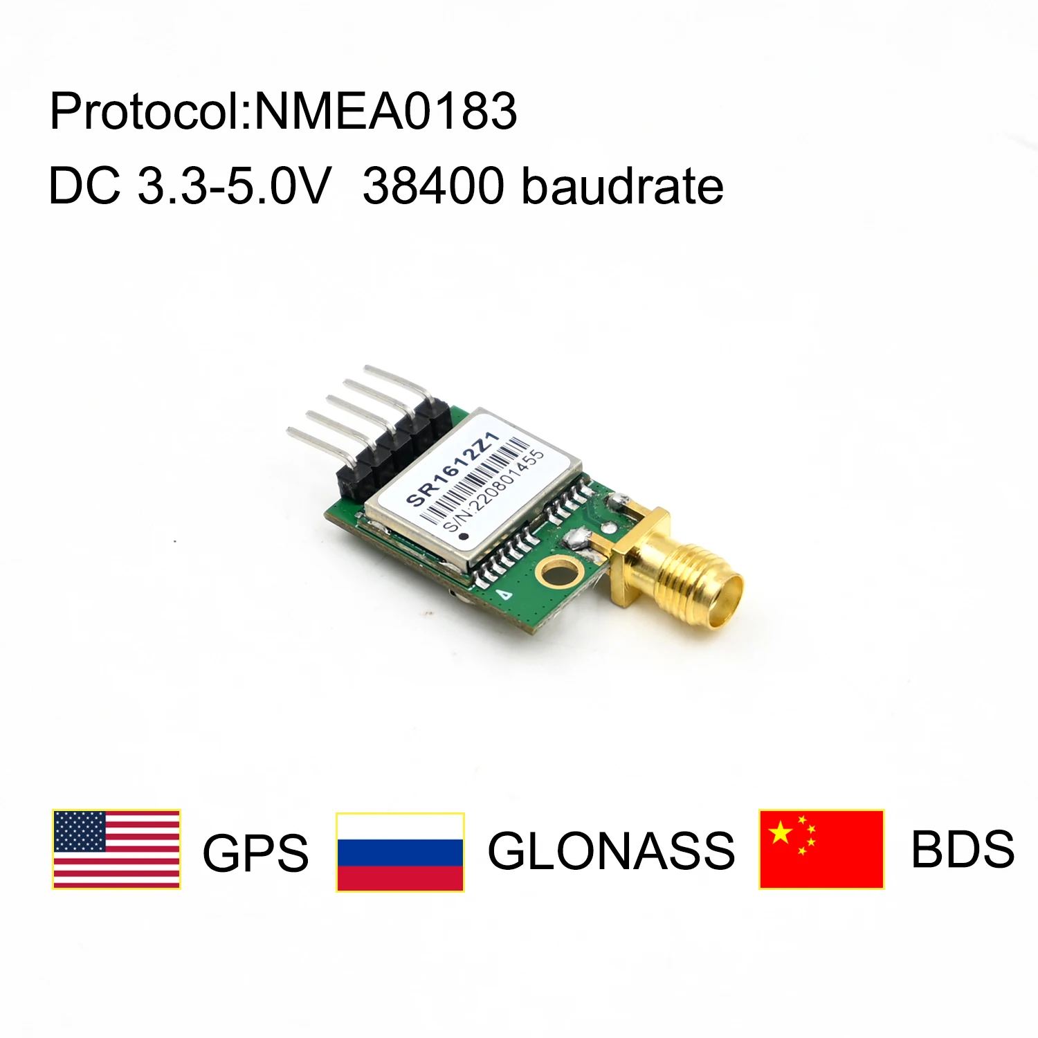 3.3-5V Small Size GPS GLONASS Beidou Module SMA IPX Antenna Receiver ...