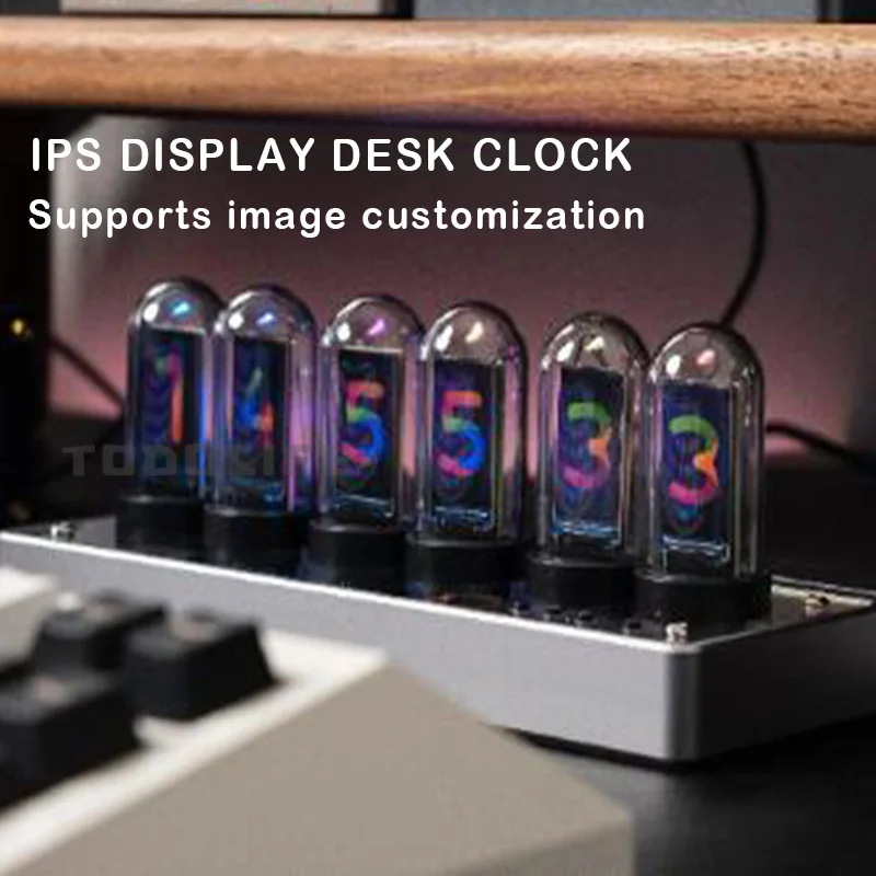 Ips-Dispaly-Diy-Nixie-Tube-Clock-Aluminum-Alloy-Table-Clocks-Cyberpunk ...