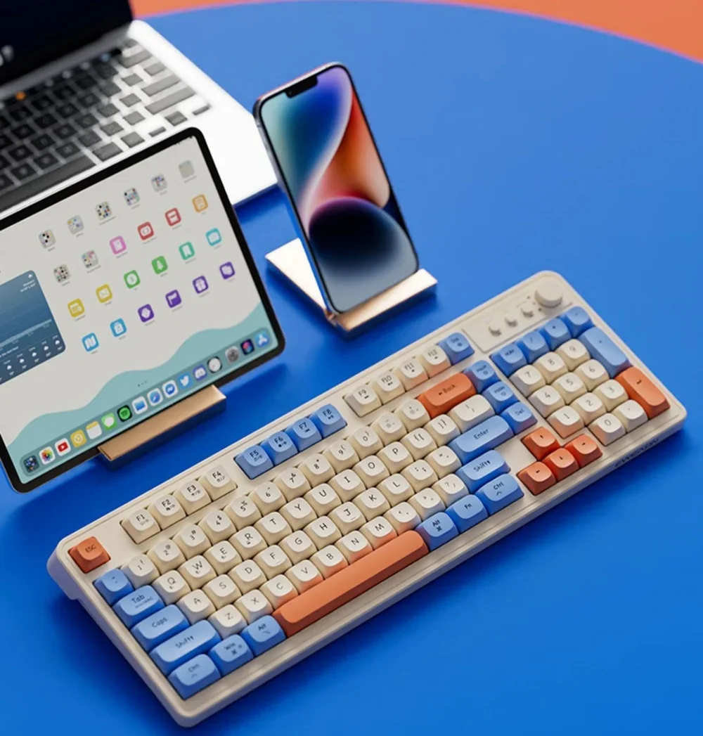 V1-Bluetooth-Wireless-2-4G-Dual-Mode-Mechanical-Feel-Keyboard-and-Mouse ...