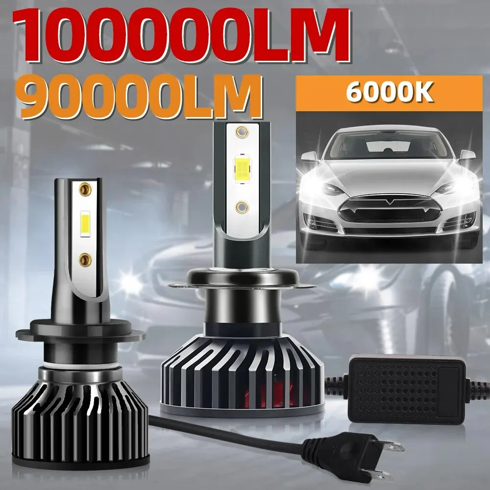 Automotive Mini Canbus H1 H4 H7 LED Car Headlight Bulbs 100000LM 160W 6000K Lamp 9005 HB3 9006 ...