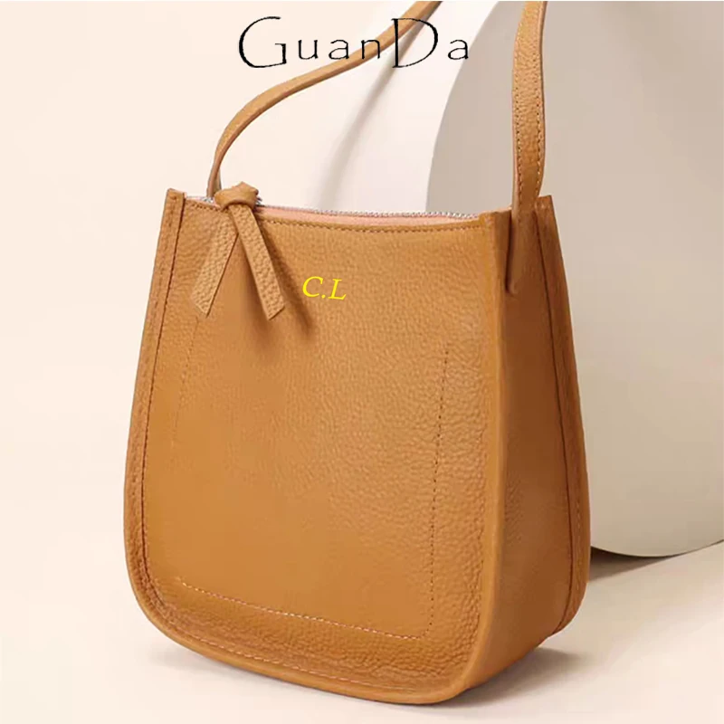 Custom-Name-Woman-Tote-Shoulder-Bag-Lettering-Genuine-Leather-Elegant ...