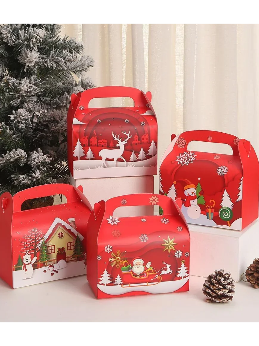 New-Cake-Box-Shape-Merry-Christmas-Candy-Boxes-Bags-Christmas-Santa ...