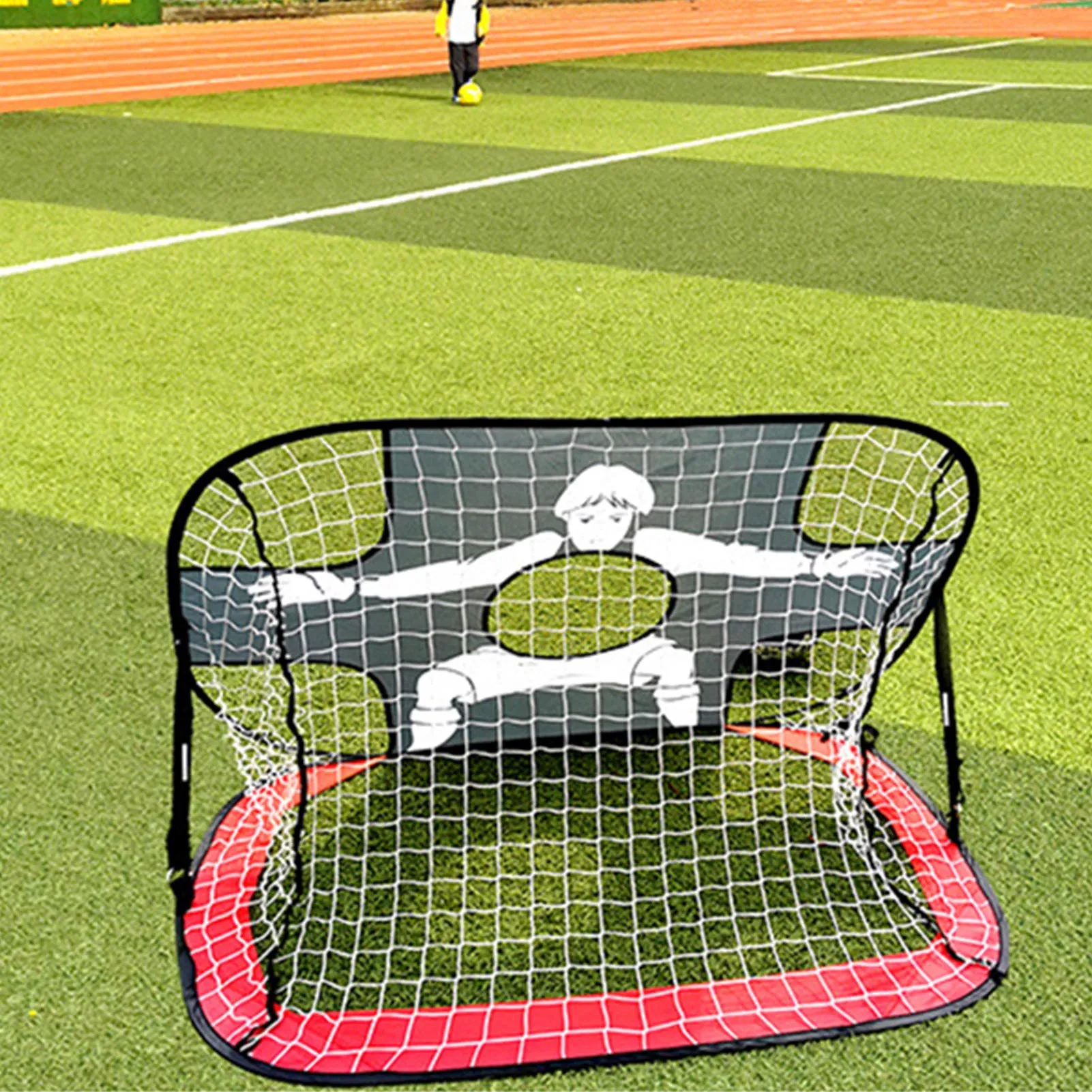 2 In 1 Football Goal Foldable Kids Target Net Portable Mini Folding ...