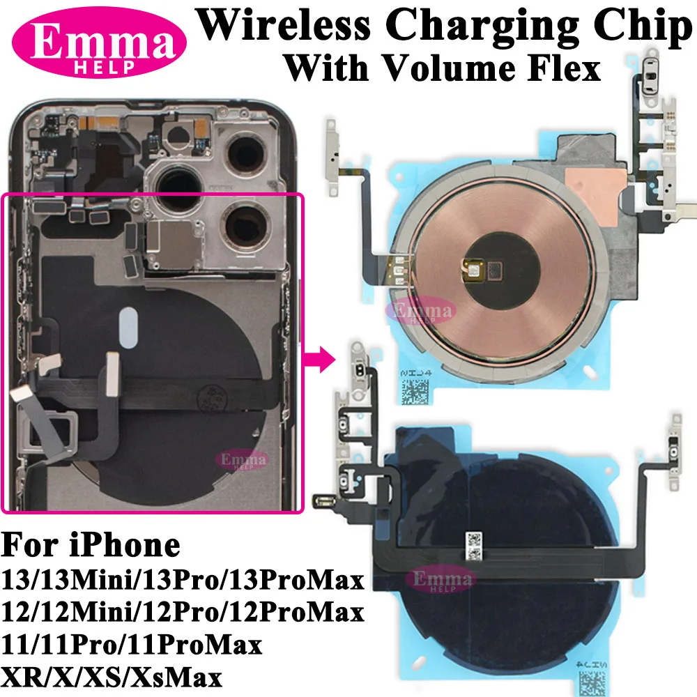 EmmaHelp-1Pcs-Wireless-Charging-Coil-for-iPhone-11-12-13-Pro-Max-X-XS ...