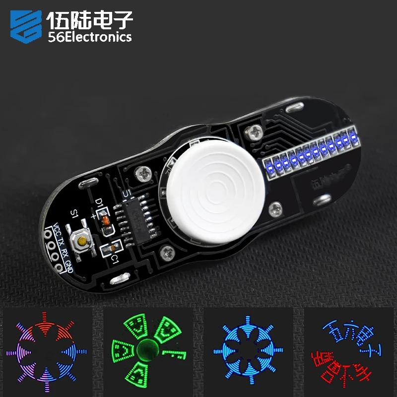 Two Leaf Fingertip Gyro DIY Kit 51 Single chip Microcomputer Circuit ...