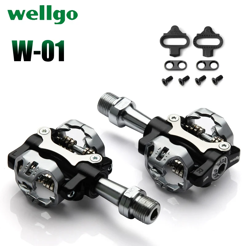 Wellgo W-01 MTB Bicycle Pedal Aluminum Alloy Sealed Bearing Clipless ...