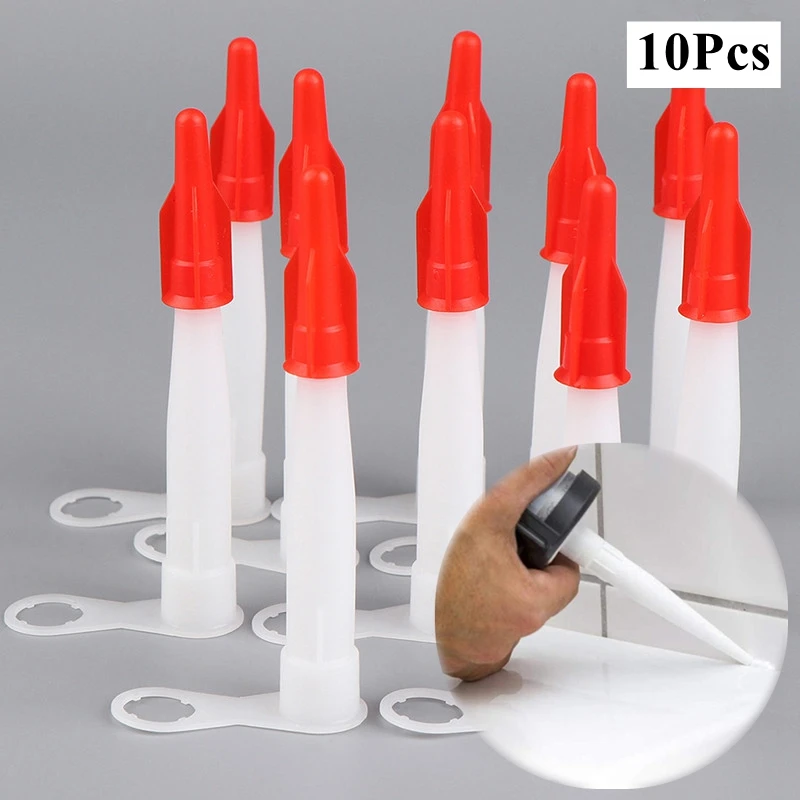 10PCS-Silicone-Tube-Nozzle-Cap-Re-sealable-Mastic-Cartridge-Spare ...