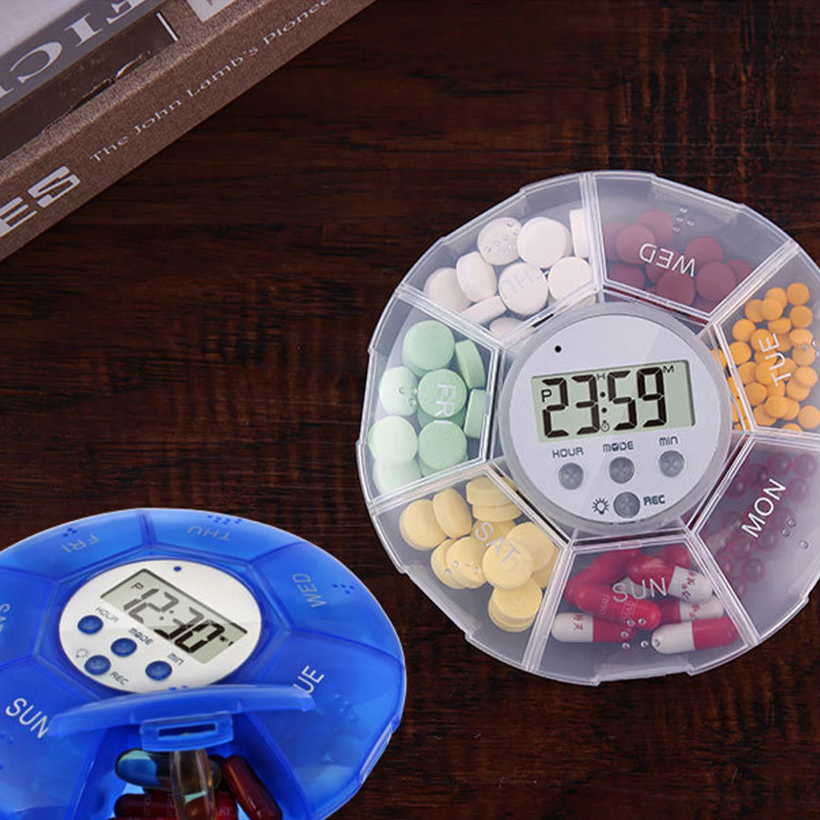 Separated-Pill-Organizer-Dust-proof-Pill-Box-Case-Electronic-Timer ...