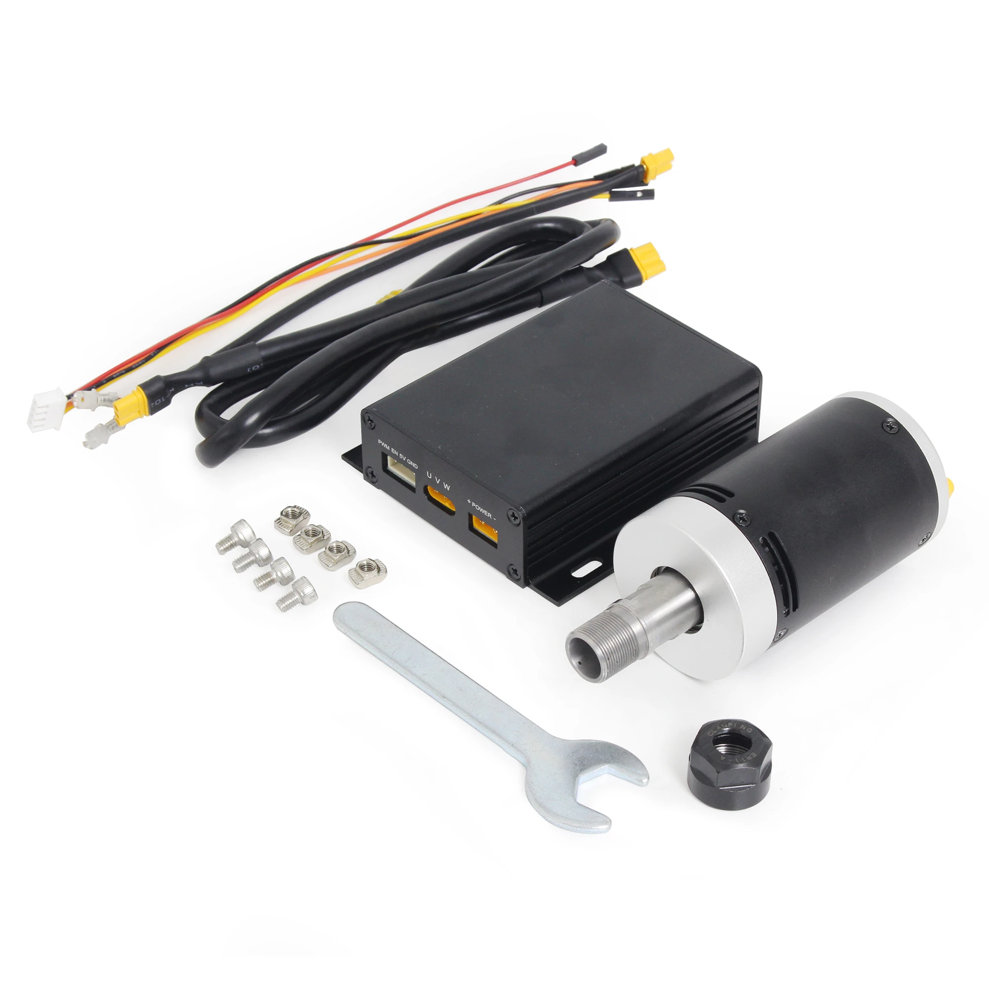 CNC Kit DC Brushless Spindle Motor 24V 12000rpm + Drive Board + Collet ...
