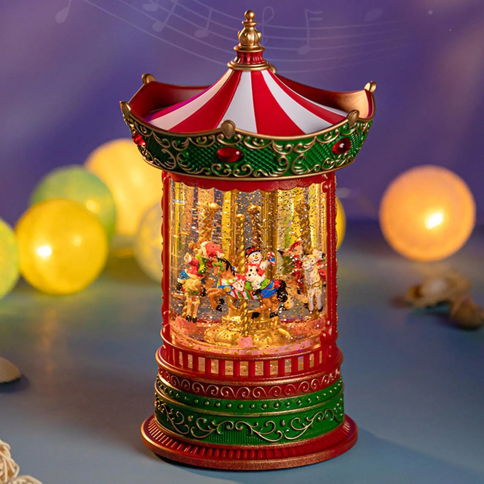 Carousel-Horse-Snow-Globe-Music-Box-Christmas-Snow-Globes-Musical-Box ...