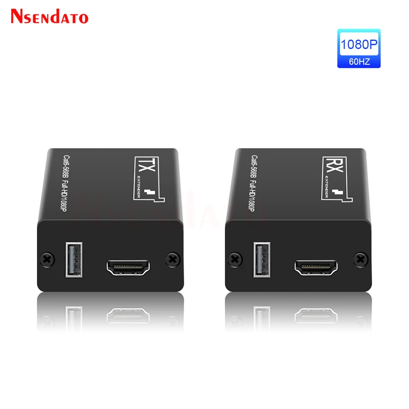 USB-Extender-KVM-HDMI-RJ45-1080P-30M-HDMI-KVM-USB-Extender-ber-Cat6-LAN ...