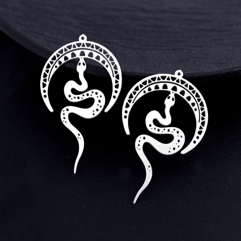 SSD1499-Moon-Snake-Charms-Findings-Stainless-Steel-Laser-Cut-Necklace ...