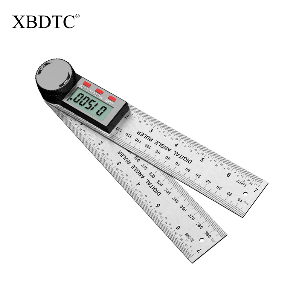 Stainless Steels 2in1 Digital Angle Meter Inclinometer Angle Ruler ...