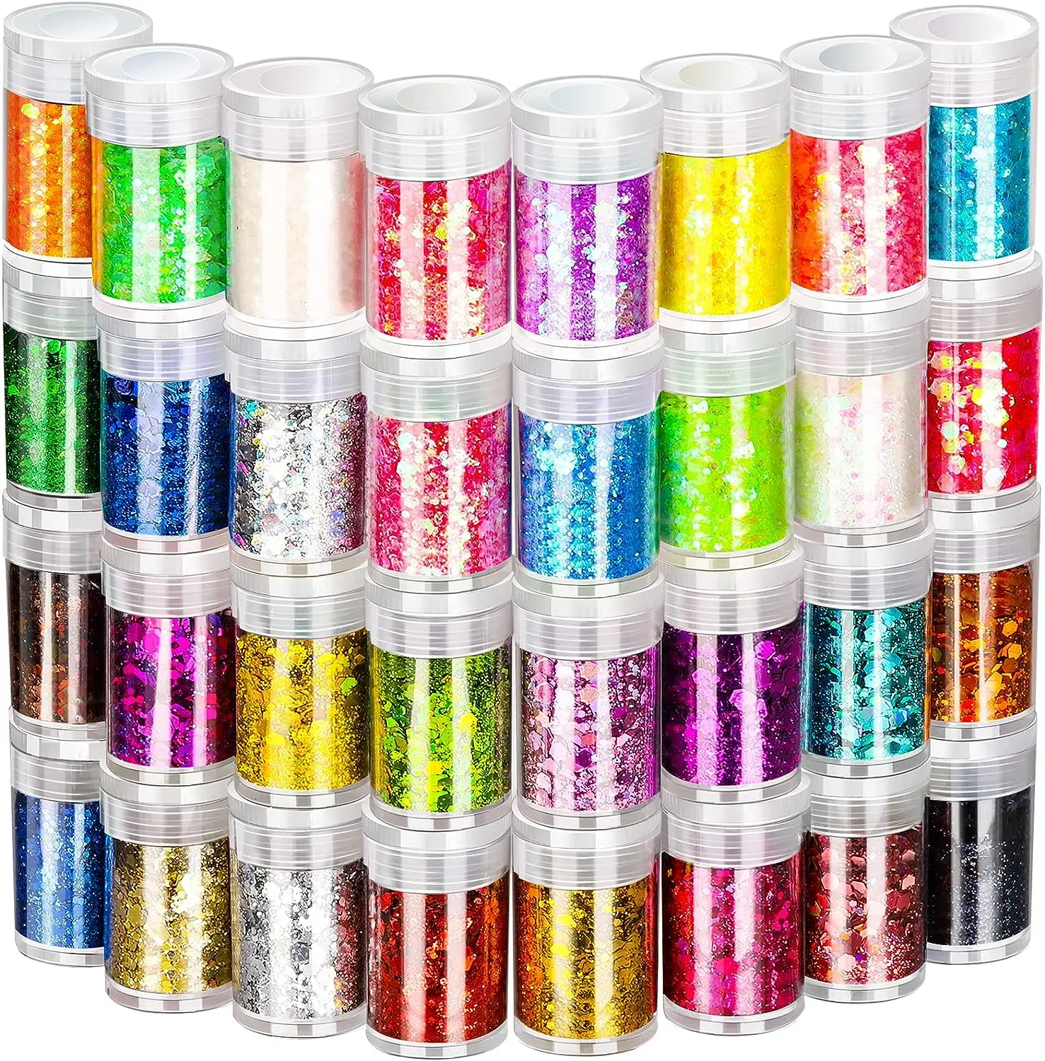 32 Colors of Nail Glitter Face Glitter Sparkly Fine Glitter for ...