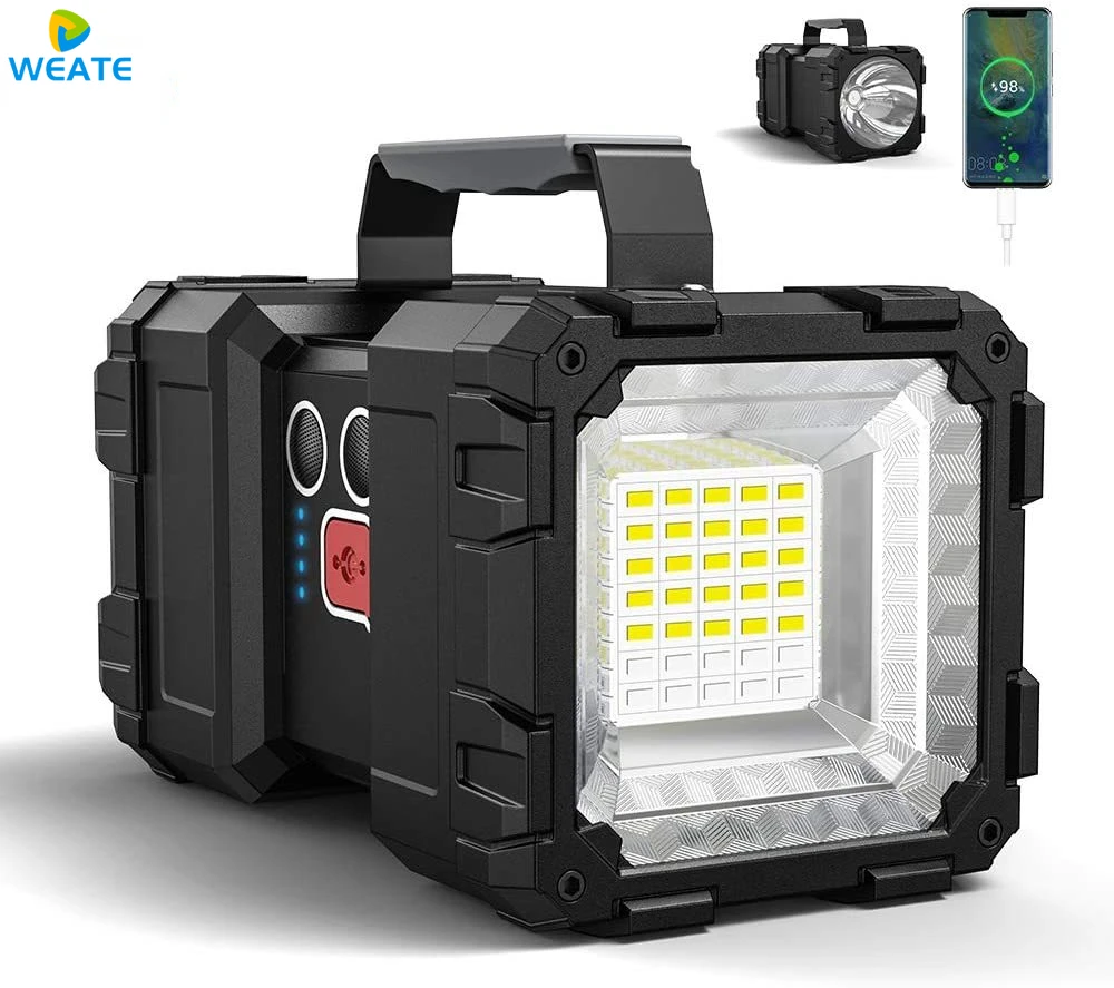 Super Bright Xhp100 Led Usb Rechargeable Double Head Searchlight ...