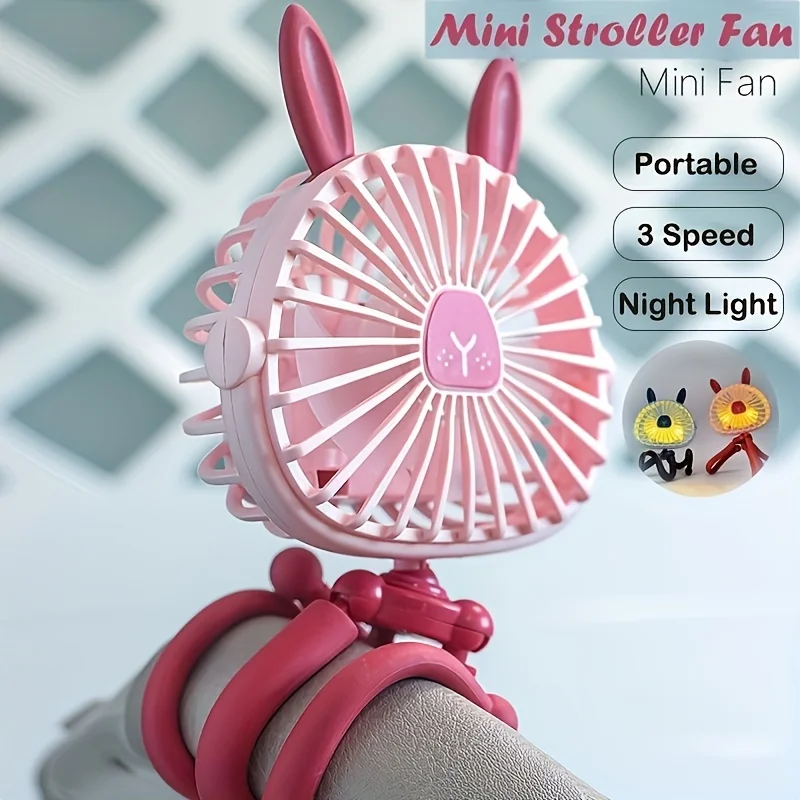 1pc-Portable-Octopus-Mini-Stroller-Fan-With-Flexible-Tripod-USB ...