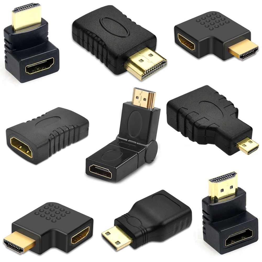 Adaptador-Compatible-con-HDMI-90-convertidor-macho-a-hembra-de-ngulo ...