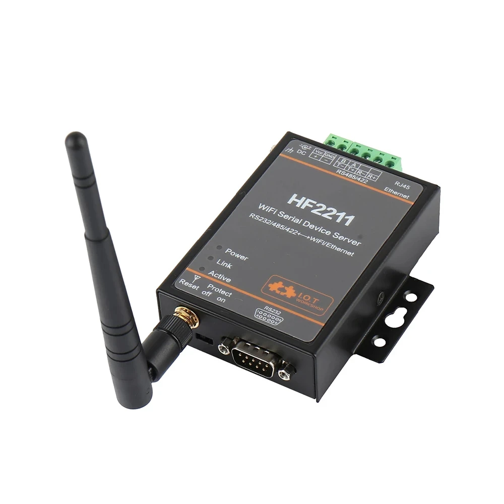 HF2211 HF2211A Serial Port Server RS232 RS422 RS485 To WiFi Ethernet Converter IOT Device ...