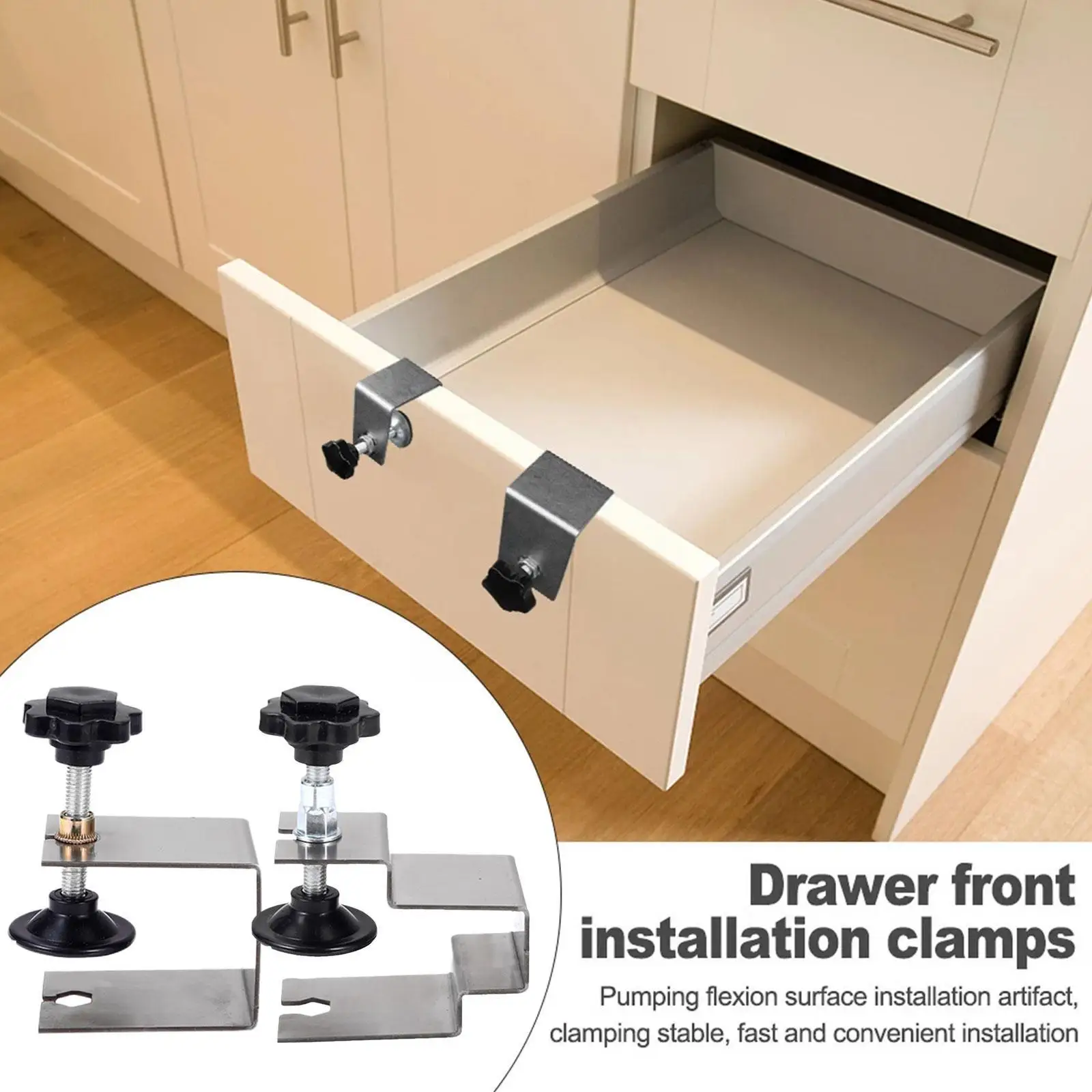 1PC-Metal-Drawer-Front-Installation-Clamps-Cabinet-With-Easy-Adjustment-Adapter-Kit-Fixing-Clip ...