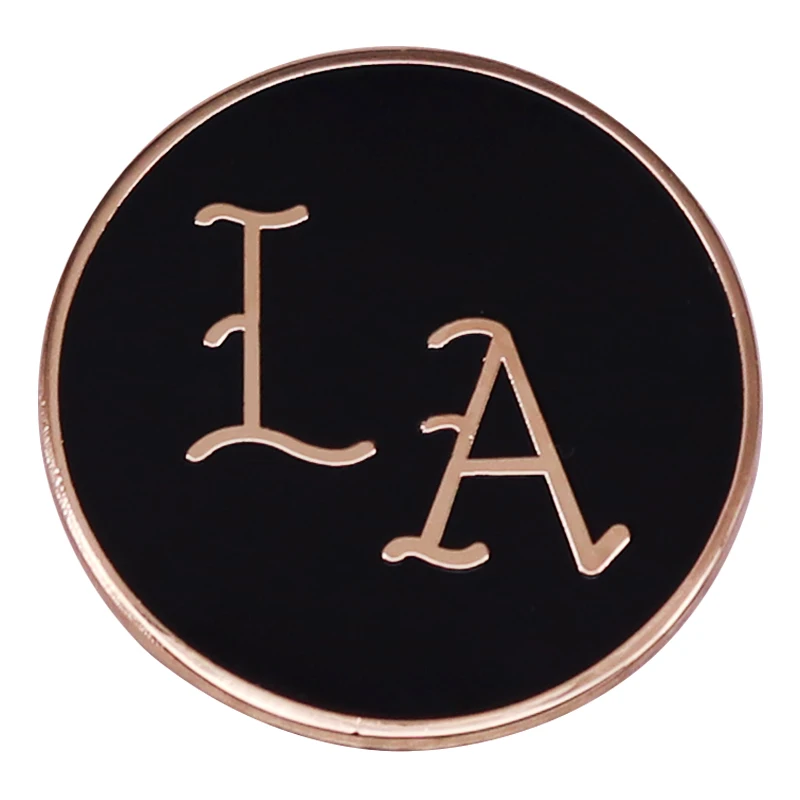 LA Los Angeles Enamel Pin Brooch Badge Best Friend Gift - AliExpress 36