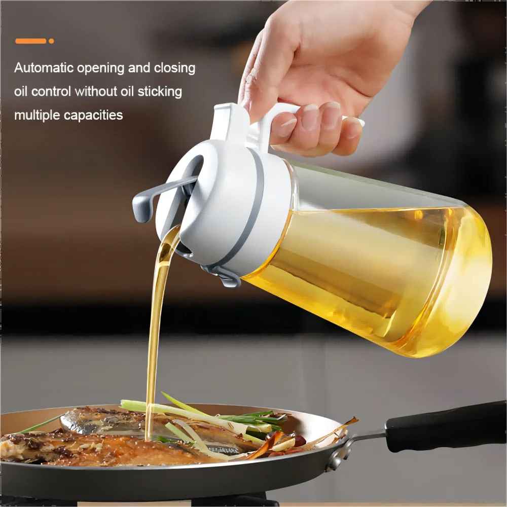 350-850ML-Kitchen-Glass-Oil-Bottle-Automatic-Opening-Bottles-Olive-Oil ...