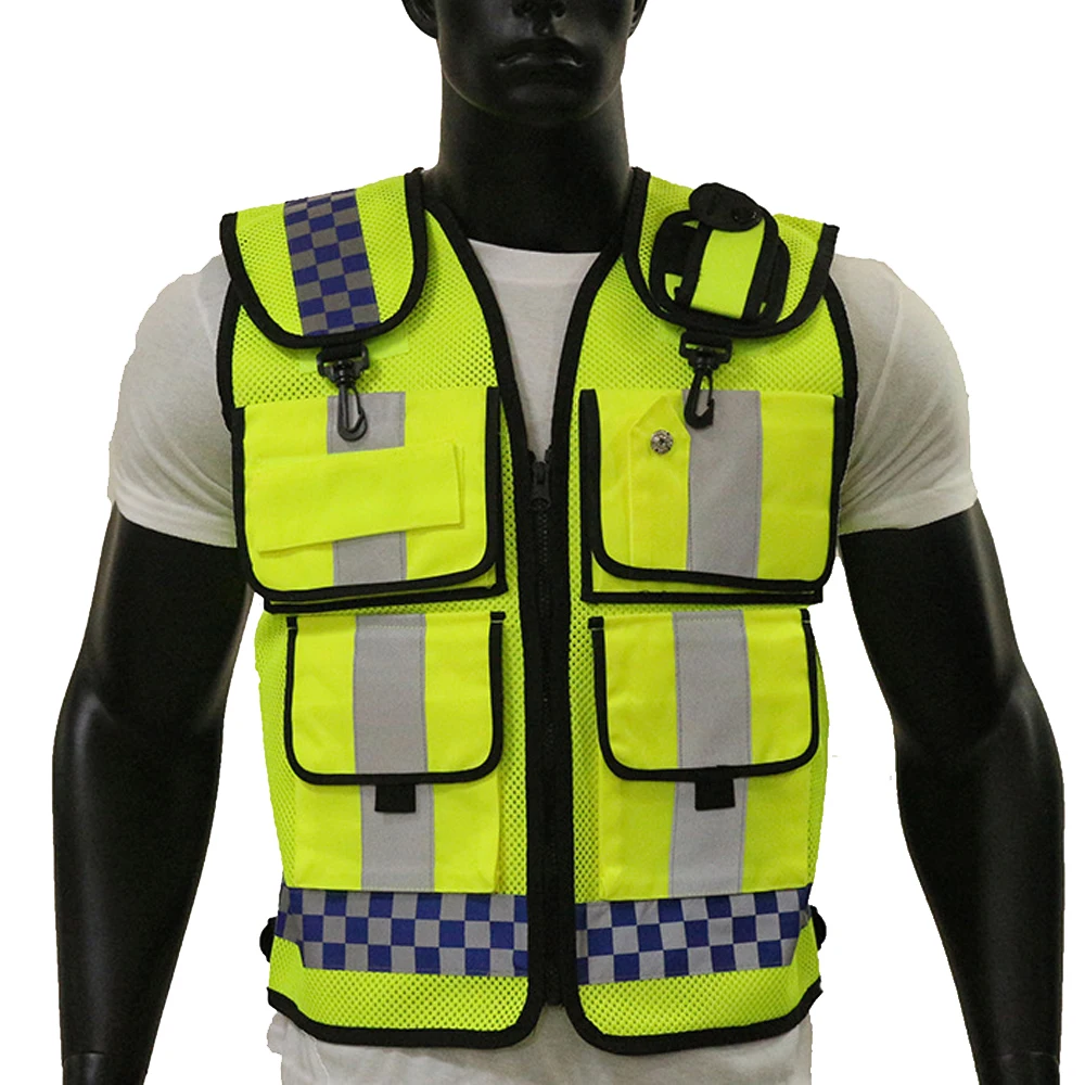 Safety Vest Breathable Mesh High Visibility Construction Security ...