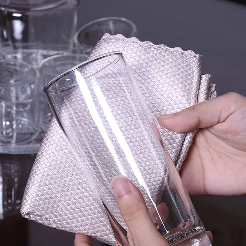 5pcs Kitchen Towels Fish Scale Towel Microfiber Cloth Anti Grease ...