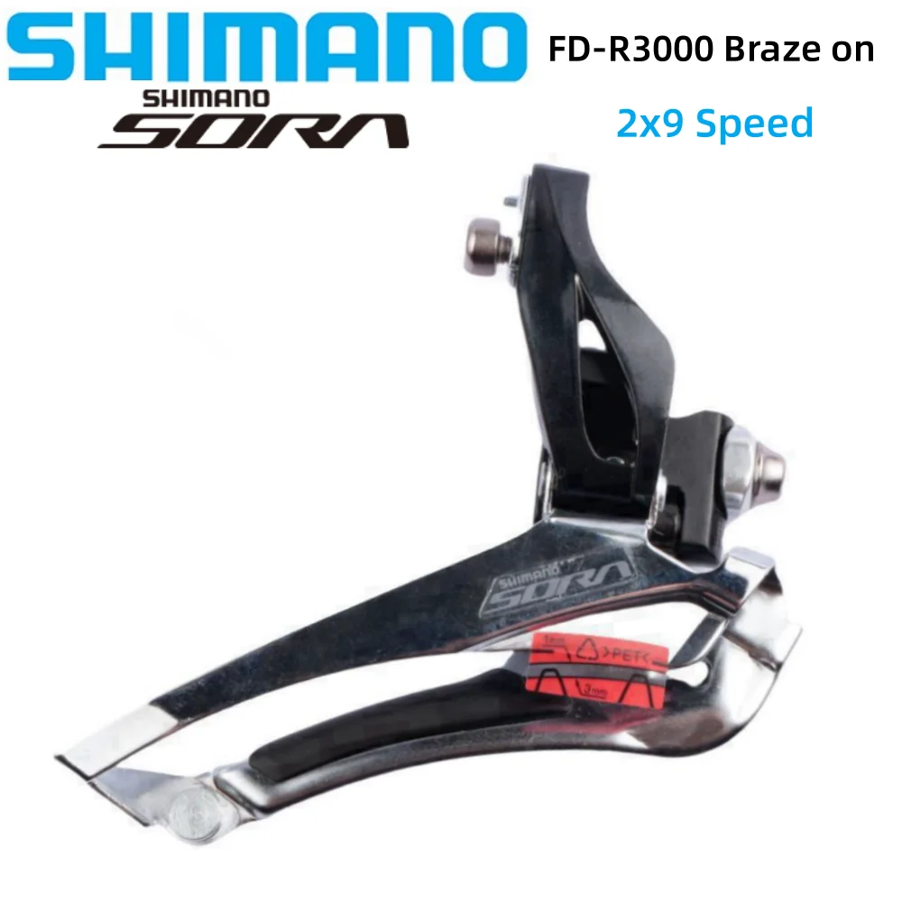 SHIMANO-SORA-R3000-Series-Front-Derailleur-Braze-on-2x9-Speed-FD-R3000 ...