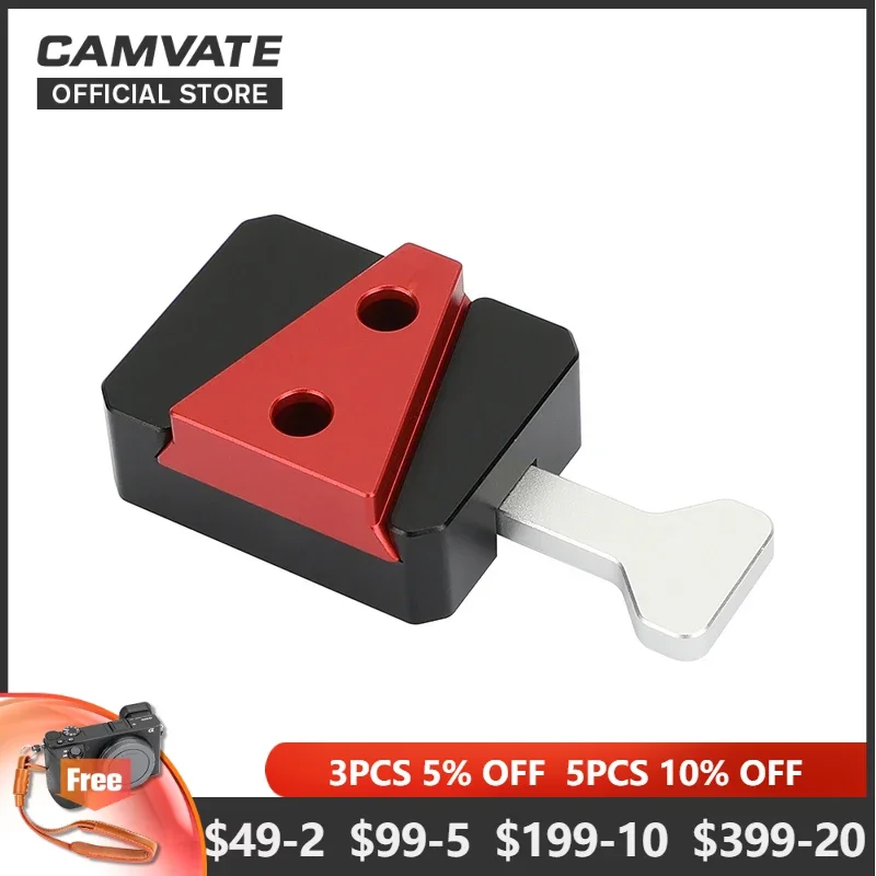 CAMVATE-Quick-Release-V-Lock-Adapter-with-Dock-Wedge-Kit-For-DSLR ...