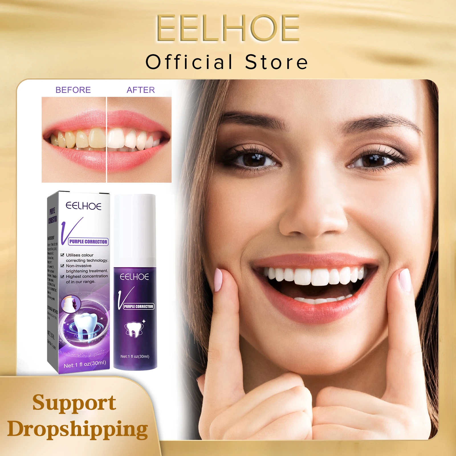 EELHOE-Teeth-Whitening-Toothpaste-Remove-Reduce-Yellowing-Teeth-Stains ...