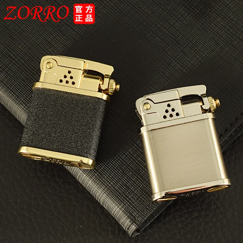 ZORRO-Brass-Windproof-Kerosene-Lighter-Press-One-Button-Ejection ...