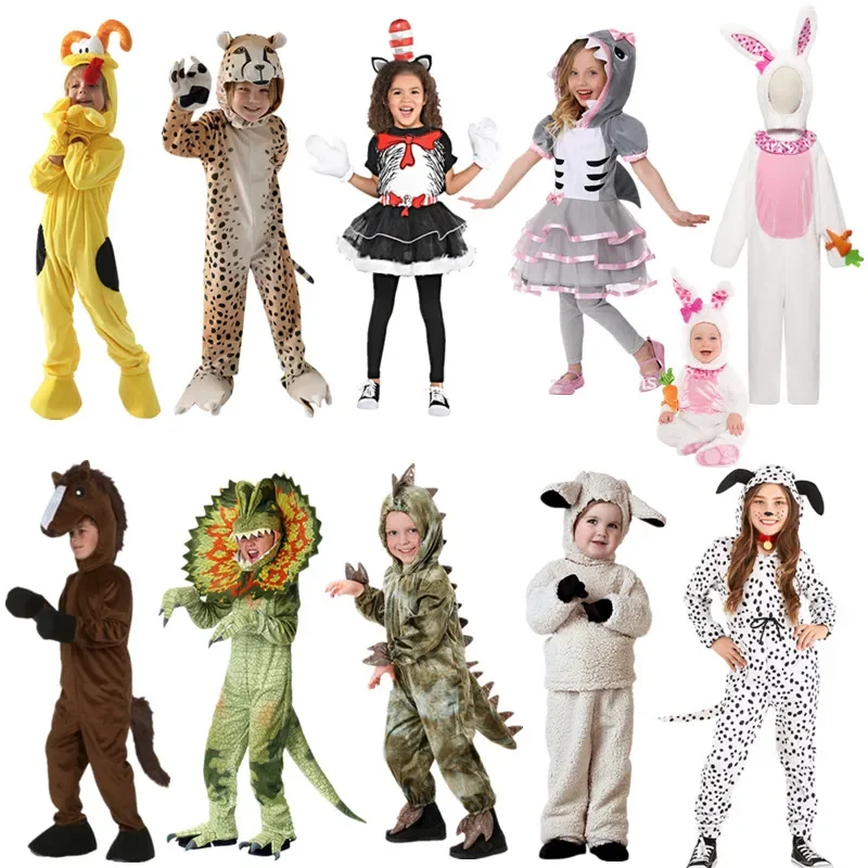 Children-Kids-Animal-Costume-Cosplay-Dinosaur-Tiger-Rabbit-Dog-Lion ...