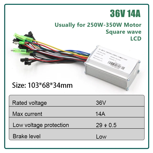 Electric Bike Controller 36V 48V Ebike Sensorless Controller 250W 350W ...