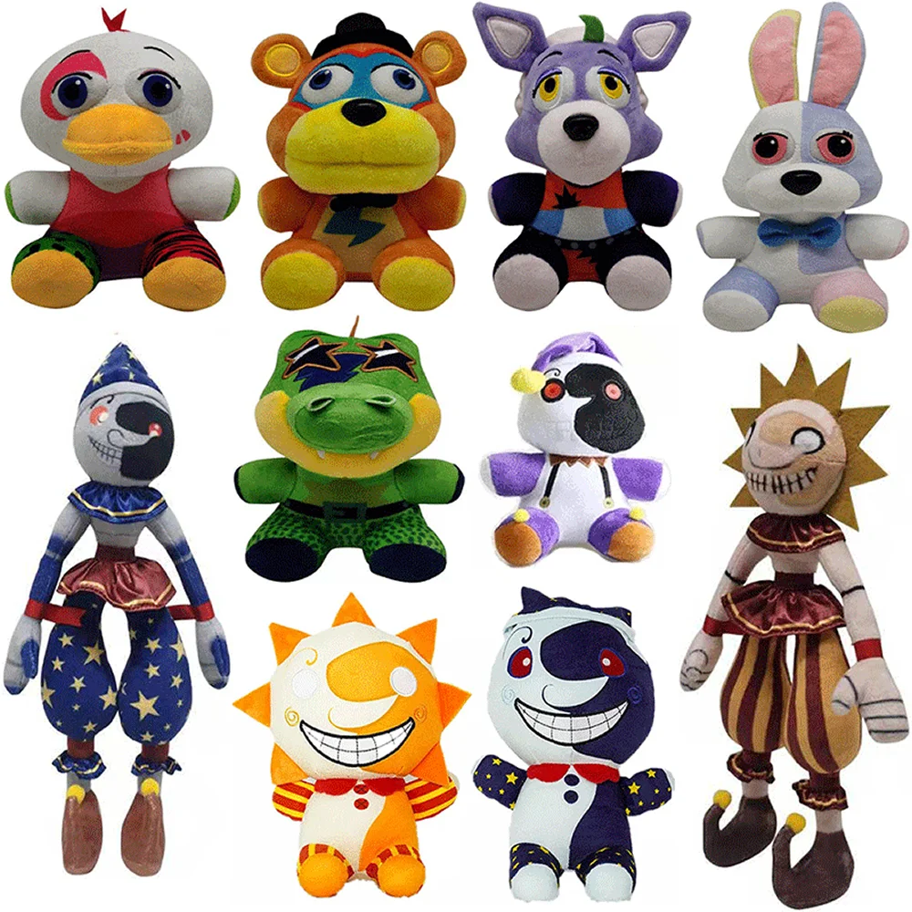 2022 New Fnaf Sundrop Plush Toys Security Breach Sunrise Moondrop BOSS ...
