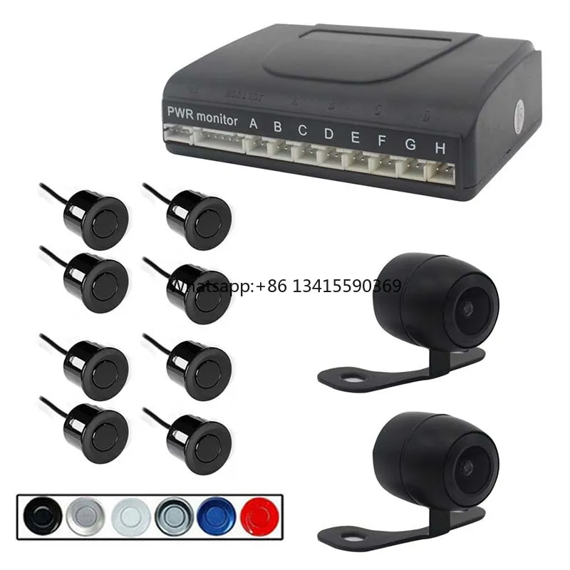 12V Parking Sensor System Four-step Bibi Human Voice Alarm Rear View ...