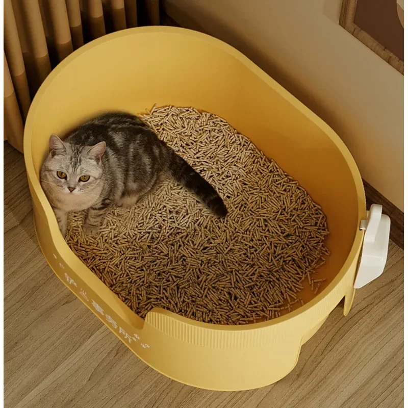 High-Appearance-Level-Cats-Sandbox-Widened-Deepened-Cats-Toilet-Sand ...