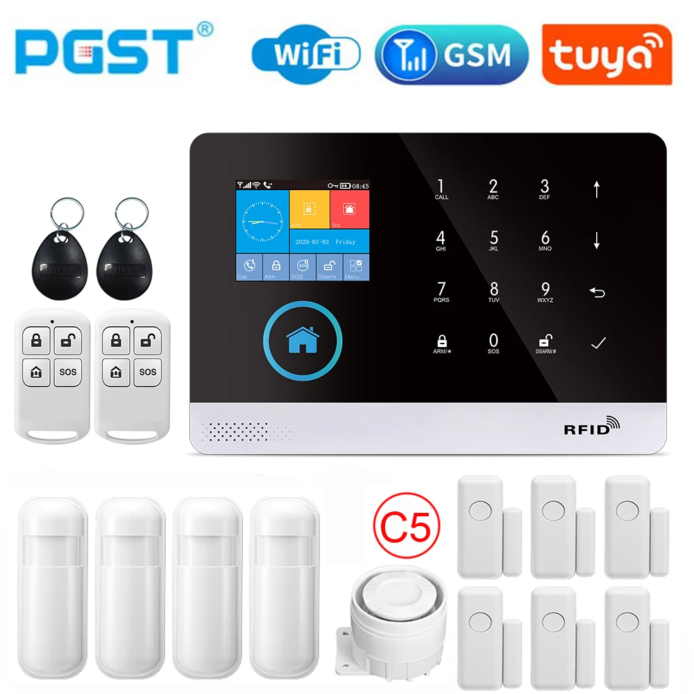 PGST-Smart-Home-Alarm-System-Security-Alarm-with-Motion-and-Door ...
