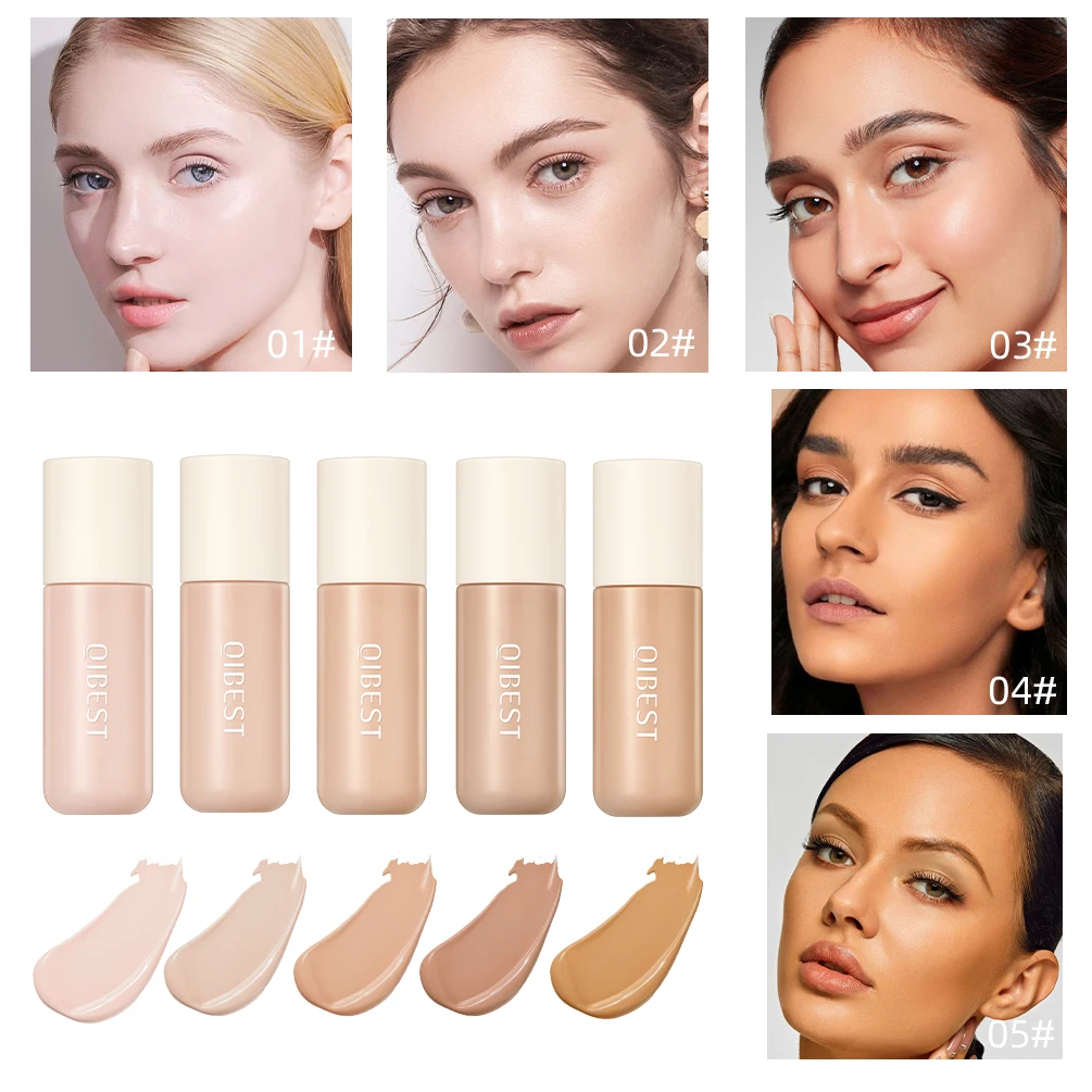QIBEST-Liquid-Foundation-Base-High-Coverage-Waterproof-Face-Concealer ...