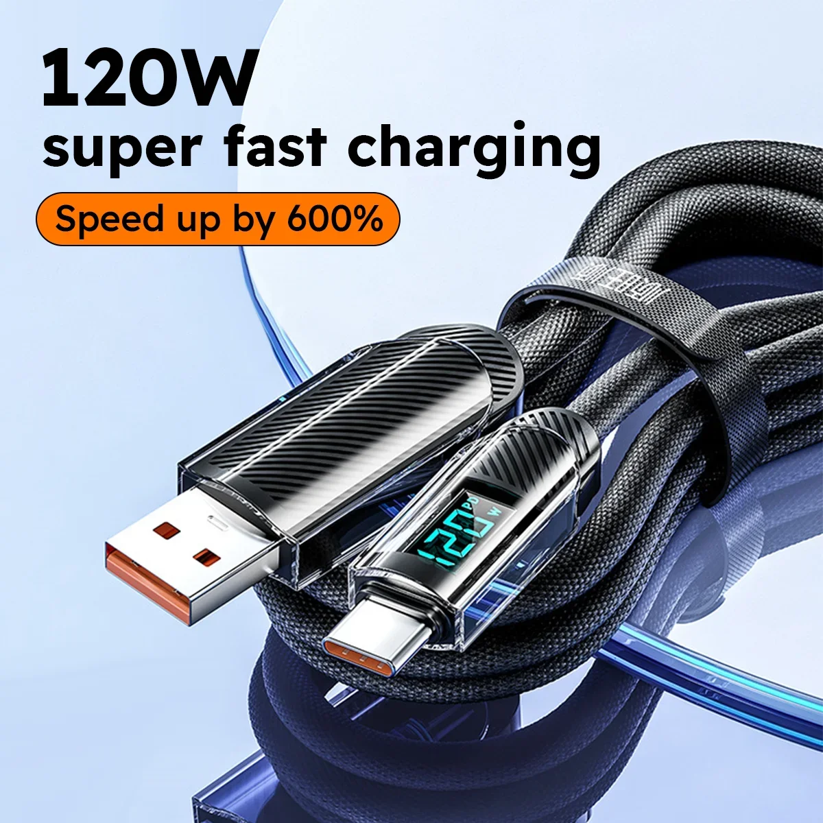 120W-6A-USBA-to-Type-C-Super-Fast-Charge-Cable-Nylon-Data-Cord-for ...