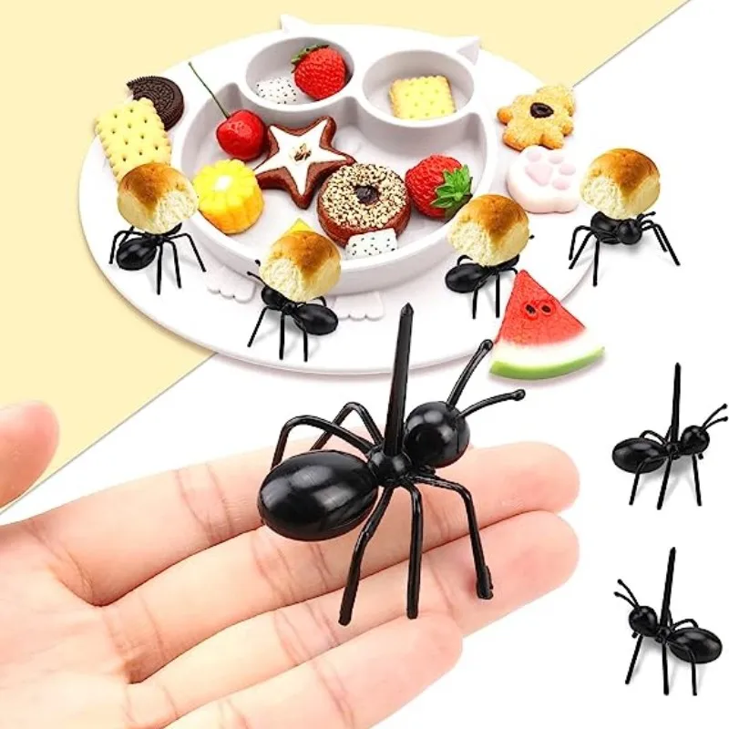 12PCS Ants Moving Shape Fork Hardworking Ants Moving Fruit Fork Of ...