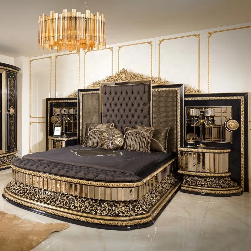luxury-modern-king-size-beds-bedroom-furniture-Classic-french-wardrobe ...