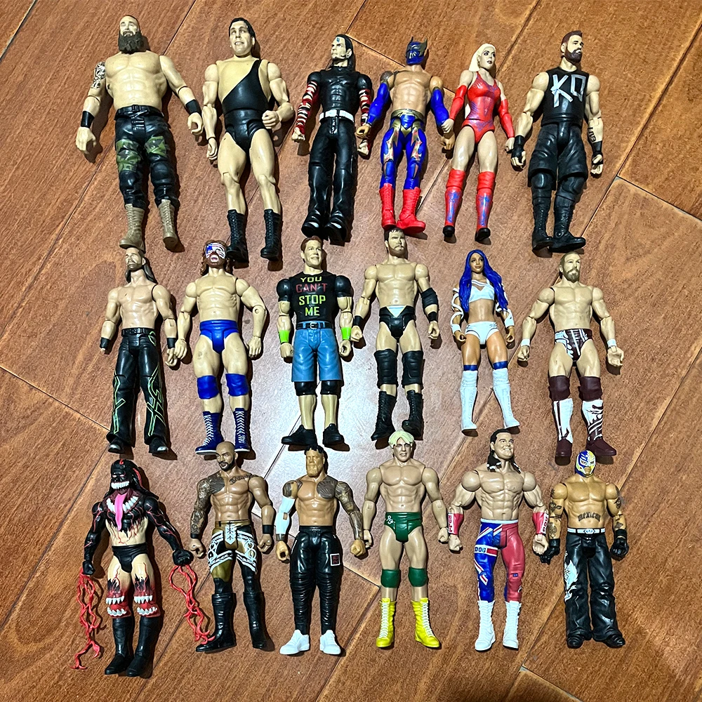 3PCS Rare 100 Style Characte Wrestler High Quality Plastic Action ...