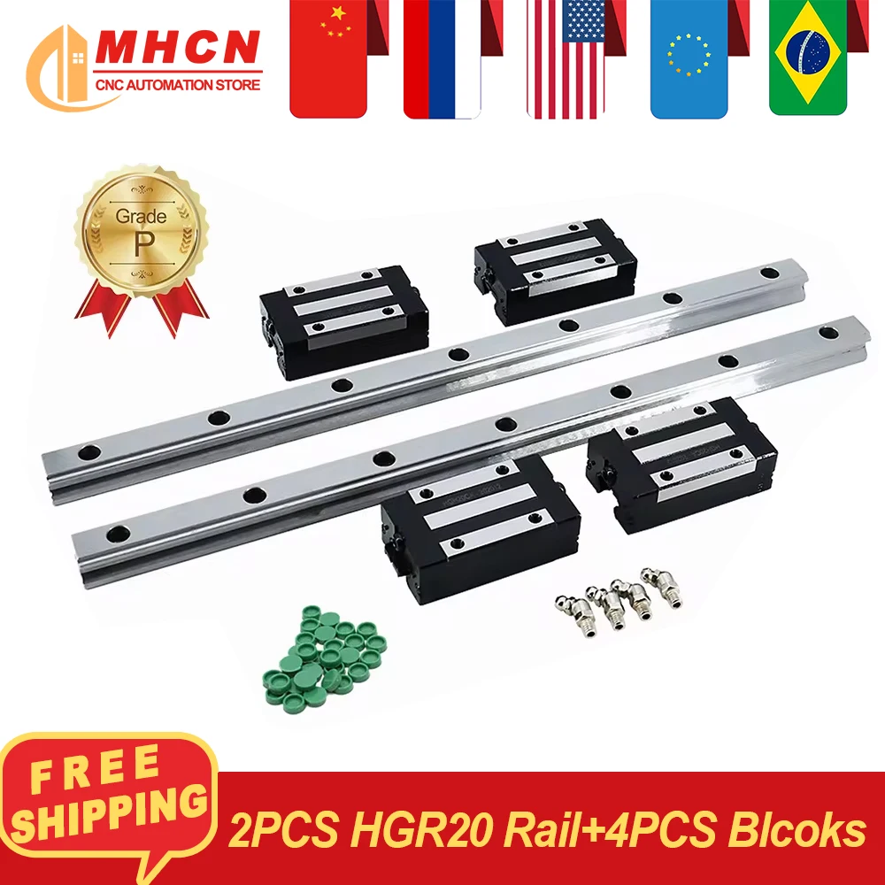 EU-warehouse-Linear-Guides-2-pcs-HGR20-200-2500mm-Linear-Rails-4-pcs ...