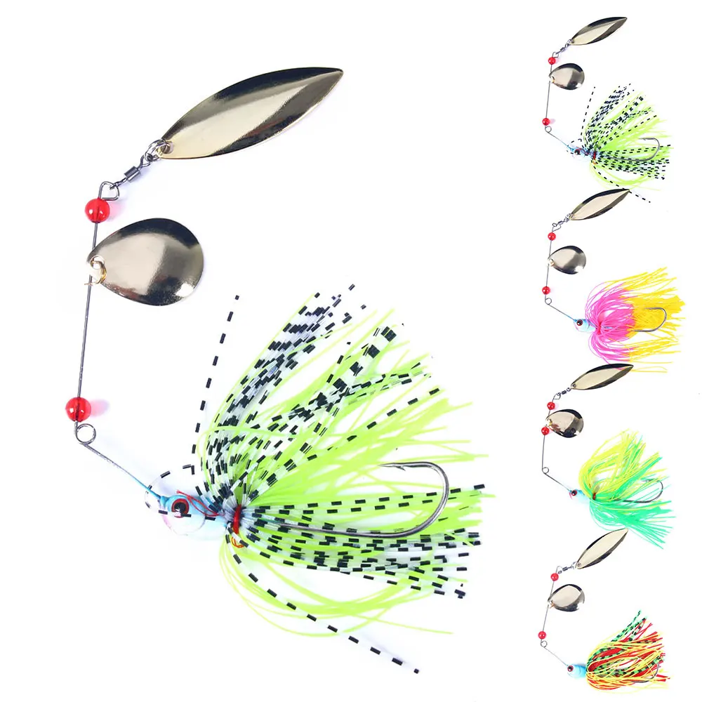 Fishing Bucktail Jig Lure 19.8G Fishing Bait Bass Jig Weedless Wobbler ...