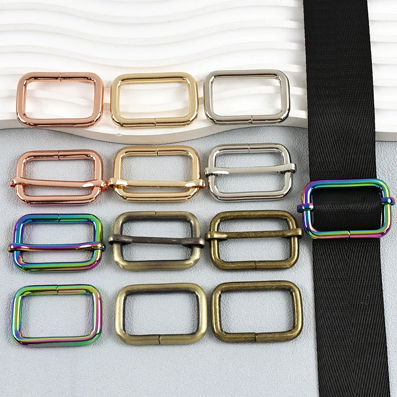 5/10Pcs 16-50mm Metal Buckle for Bag Straps Tri-glide Roller Pin ...