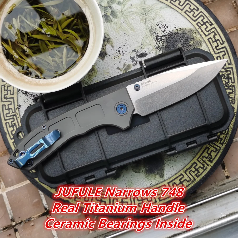 JUFULE-Narrows-748-Real-Titanium-Handle-Ceramic-Bearings-Mark-M390-Logo ...