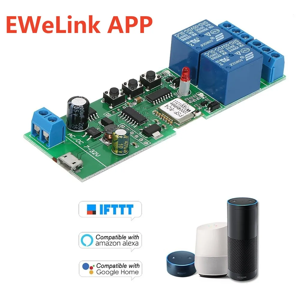 Ewelink-Switch-WiFi-Remote-Control-Switch-USB-5V-DC-7-32V-2CH-Timing ...